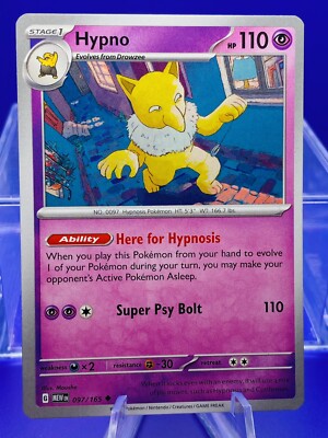 Hypno 097/165 | SV - MEW en: 151 | Uncommon - English | Pokemon NM | eBay