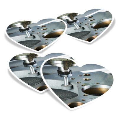 4x Heart Vinyl Stickers Grinding Polishing Metal CNC Machine #51107 | eBay