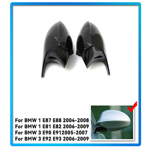 Black Mirror Cover For BMW E90 E91 E92 E93 E81 E82 E87 E88 Year 2004-2009 | eBay