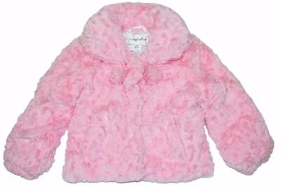 NEW Chasing Fireflies Girls Size 5 Pink Fuzzy Pom Pom Jacket Sweater ...