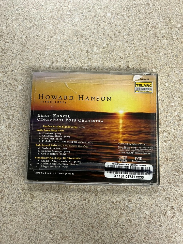 Symphonic Music of Howard Hanson CD Used 89408064920| eBay