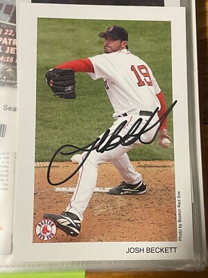 Josh Beckett Boston Red Sox Signed Autographed 4x6 Photo | eBay