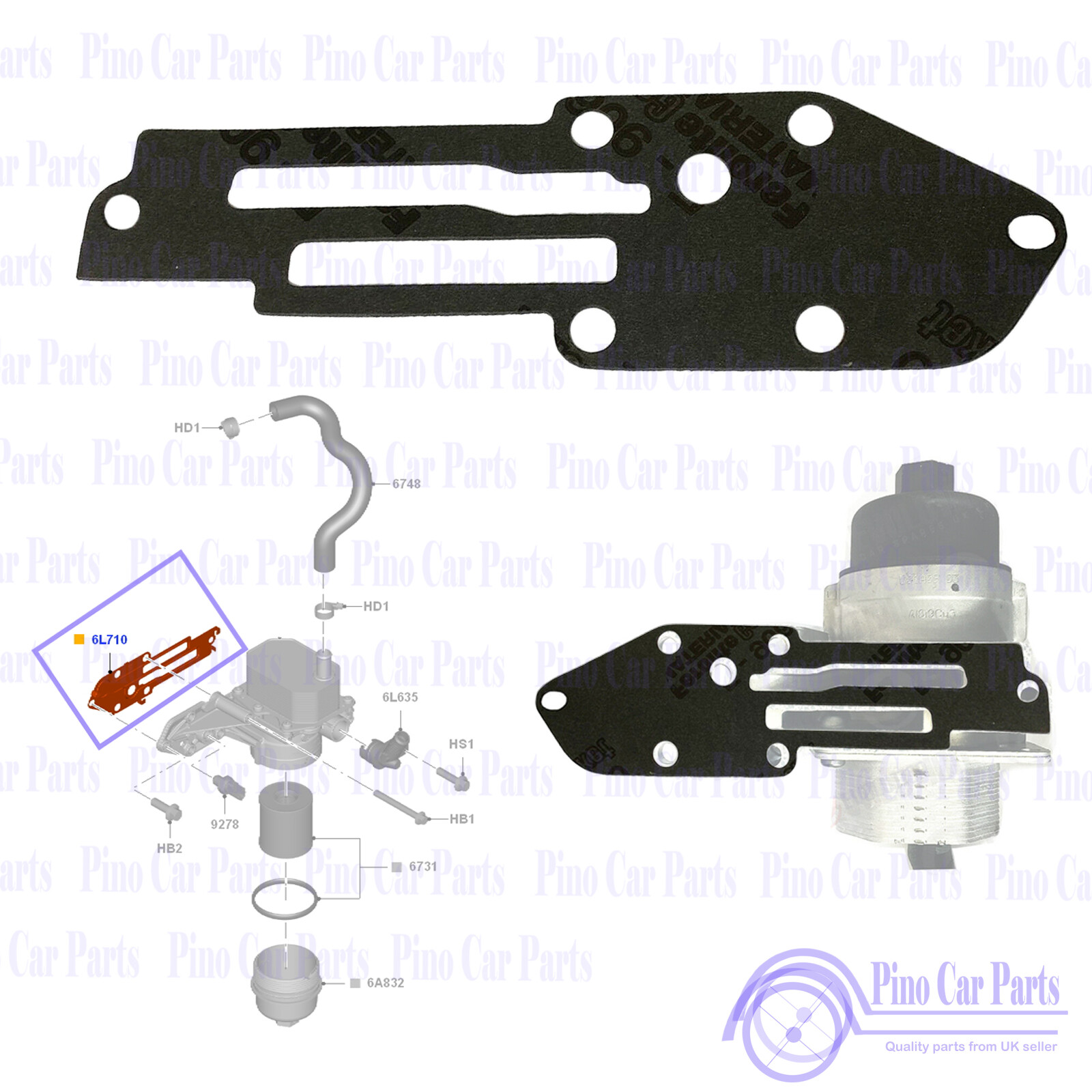 Duratorq Oil Cooler Gasket Seal Fits Ford Transit Mk 7 MK8 1372805 ...