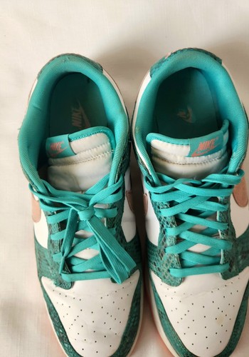 Nike Dunk Low Snakeskin Washed Teal Bleached Coral Size 13 DR8577-300 ...