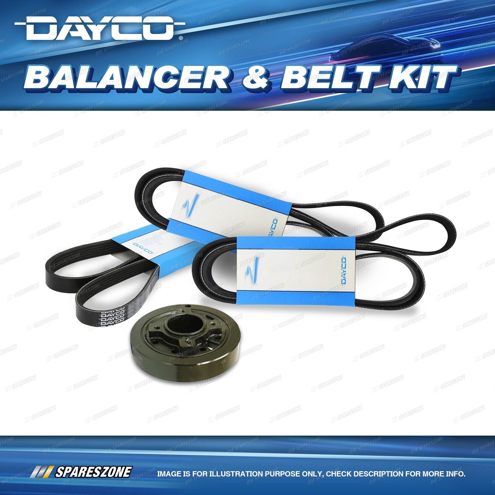 Dayco Powerbond Race Balancer & Belt Kit for Ford Falcon XC 4.9 5.8L 76 ...
