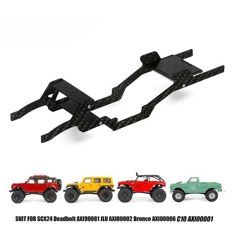 INJORA LCG Carbon Fiber Chassis Kit Frame Girder for SCX24 C10 JLU ...
