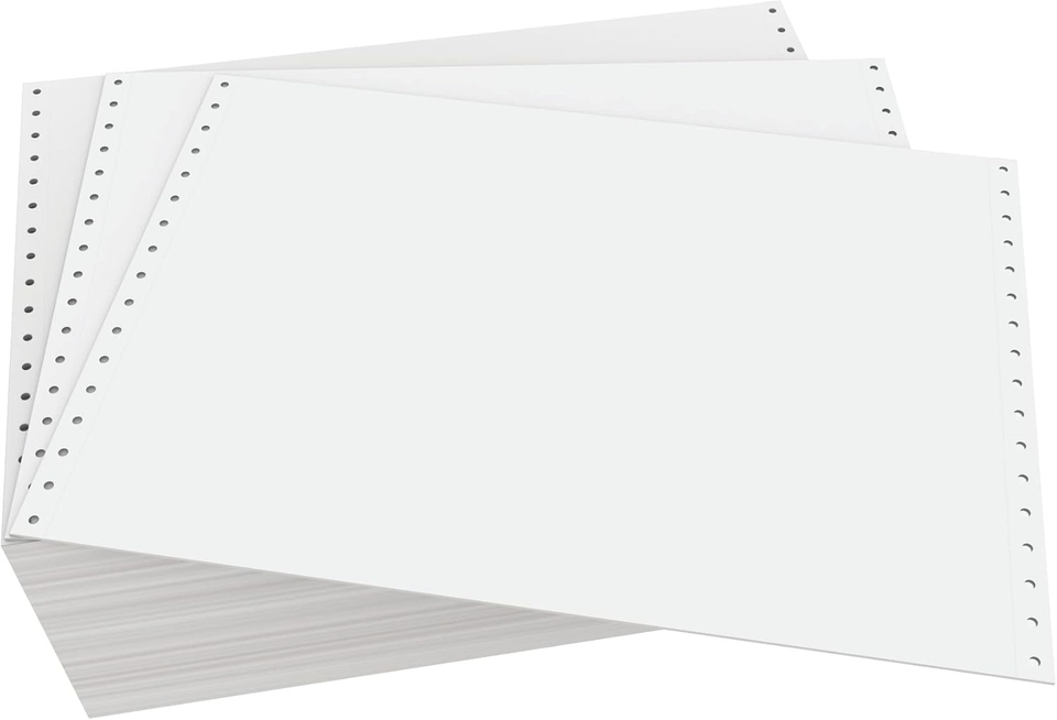 Domtar Continuous Form Paper, Standard Perforation, 12" X 8 1/2", 18 Lb ...
