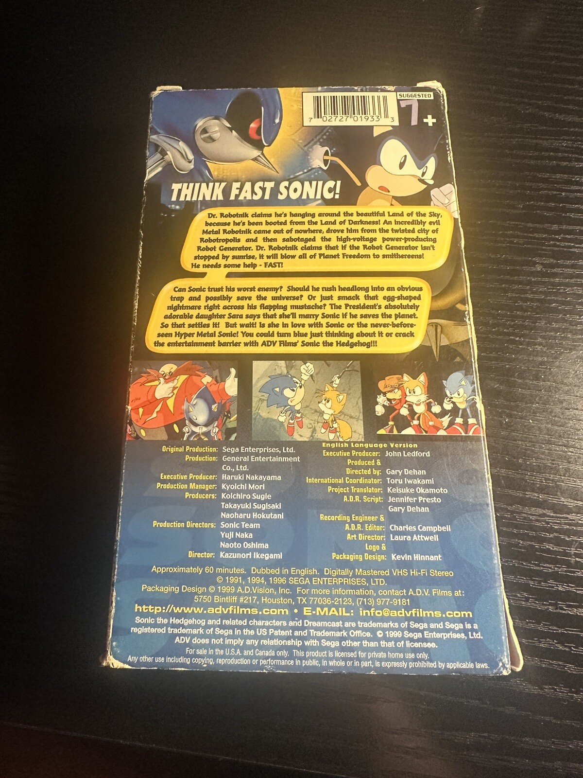 Sonic the Hedgehog: The Movie (VHS, 1999) for sale online | eBay