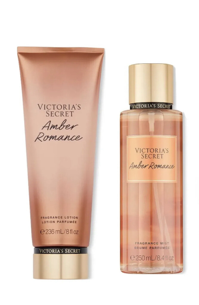Victoria's Secret Amber Romance Fragrance Mist, Lotion & Body Set New ...