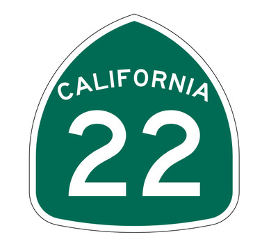 California State Route 22 Sticker Decal R1128 Highway Sign | eBay