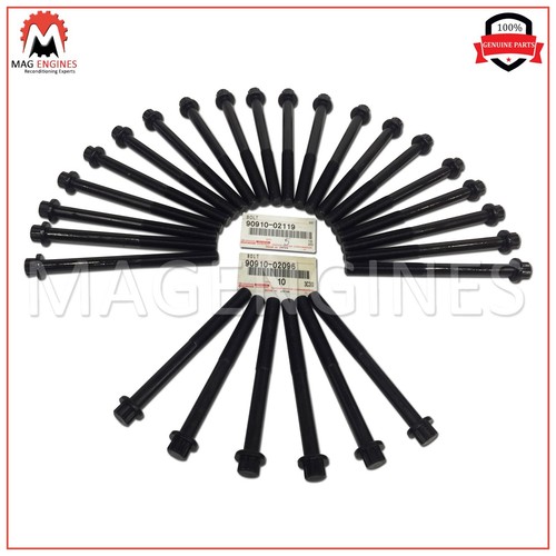 90910-02096 & 90910-02119 TOYOTA GENUINE CYLINDER HEAD BOLT SET 1HD-FT ...