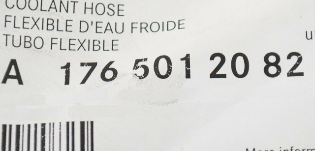 MERCEDES BENZ Cla45 AMG C117 2014 Coolant Hose Pipe A1765012082 J149 ...