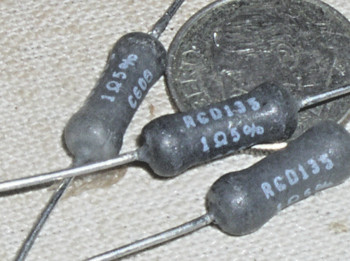 3 RCD 135 1R0 1 OHM 3W 3 WATT 5% SILICONE COATED POWER RESISTOR WIRE ...