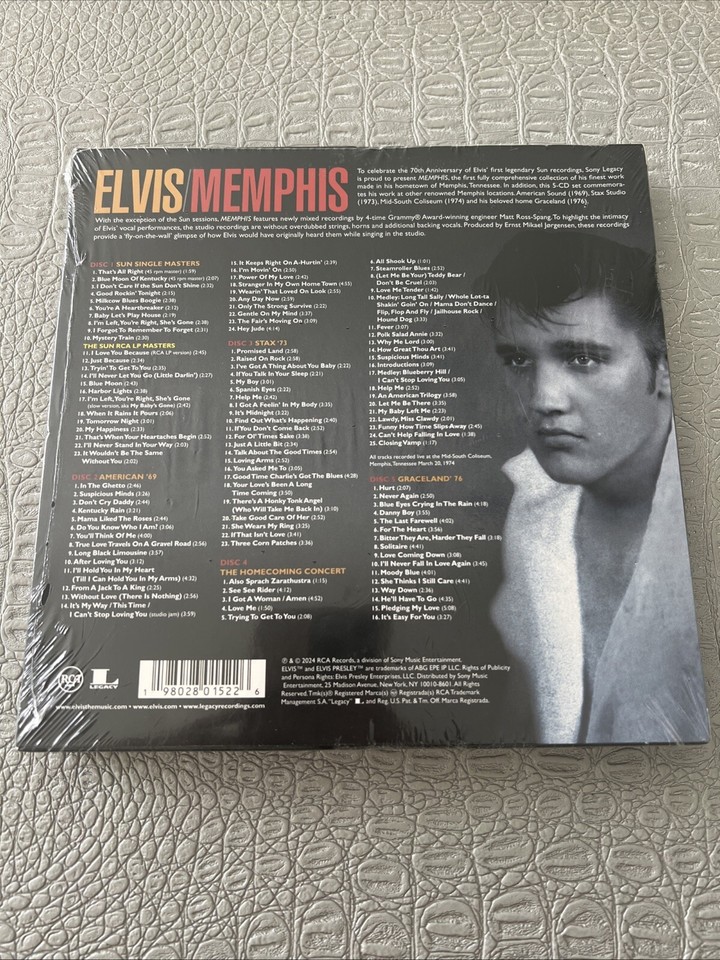 Elvis Presley Memphis (CD) Box Set 198028015226| eBay