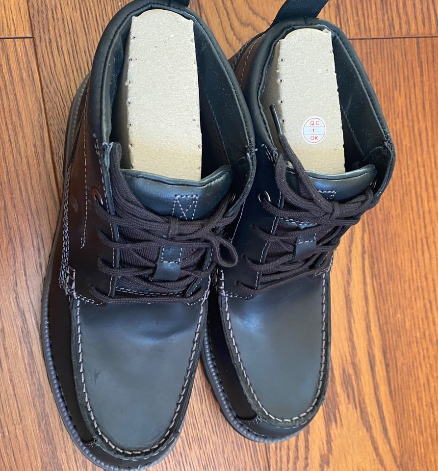 NEW Timberland Grantly Moc Toe Chukka Boots Black Full Grain Leather ...