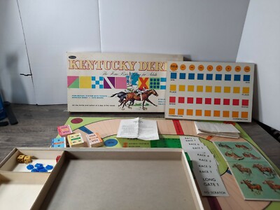 Vintage Kentucky Derby The Horse Race Game Whitman 1960 Board Game ...