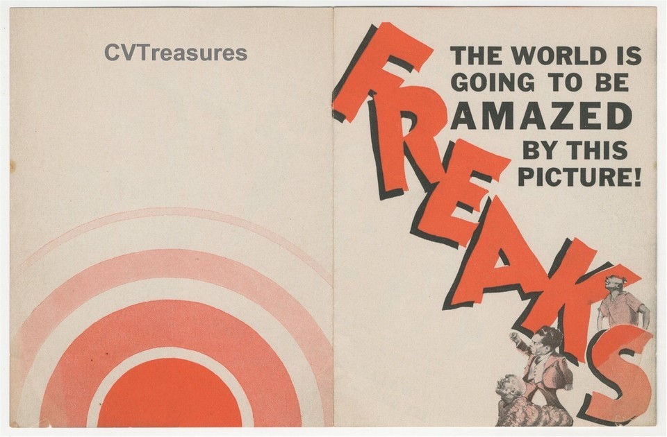 Freaks 1932 Original Vintage Horror Movie Theater HERALD Poster RARE | eBay