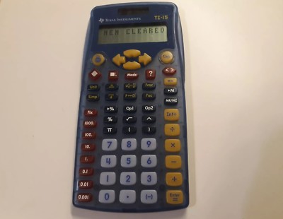 Texas Instrument TI-15 Solar Powered Calculator | eBay