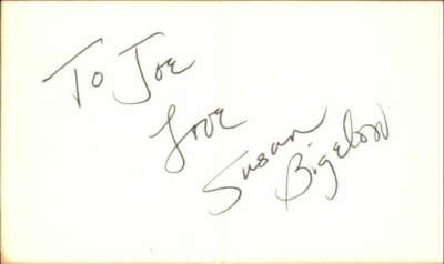 Susan Bigelow Actress The Edge of Night Signed 3" x 5" Index Card | eBay