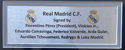 REAL MADRID MULTI SIGNED & FRAMED SHIRT STUNNING photo and video proof ...
