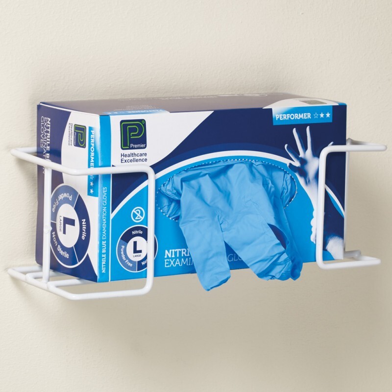 3 Sizes Wire Glove Box Holder Wall-Mount Saves Counter Space White ...