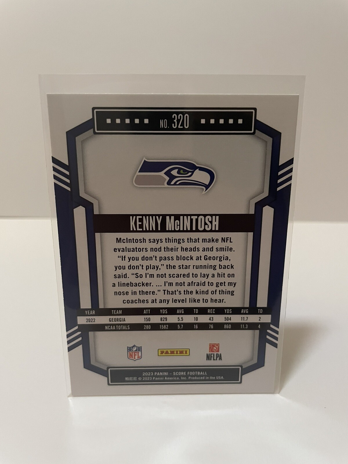 2023 Panini Score Kenny McIntosh #320 Rookie Seattle Seahawks | eBay