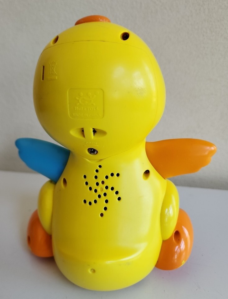 HuiLe Dancing Walking Yellow Duck Baby Toy with Music Lights Up ...