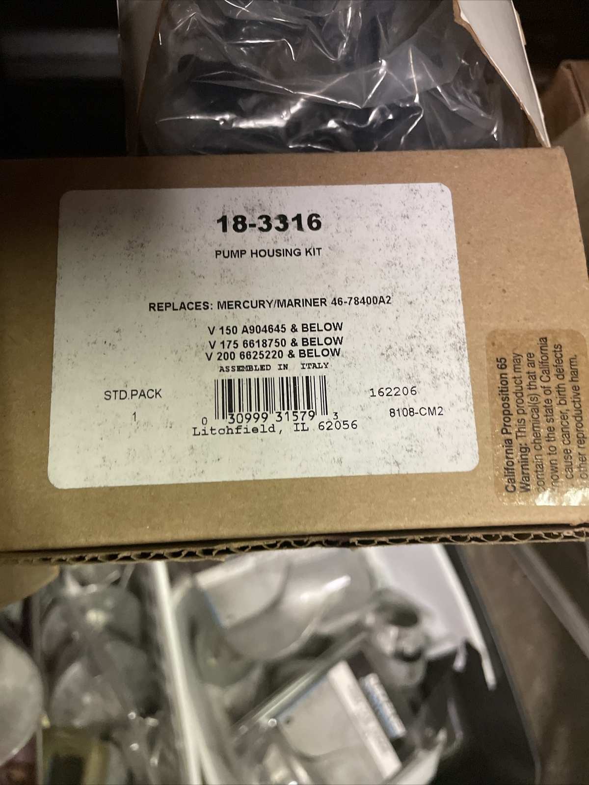 Sierra 18-3316 Water Pump Kit Mercury 46-78400A2 | eBay