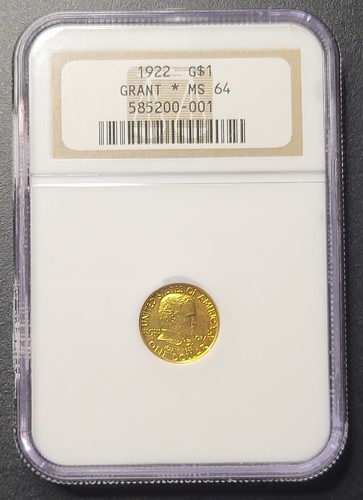 1922 Gold $1 GRANT with STAR * MS 64 NGC Certified | eBay