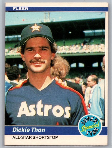 1984 Fleer #634 Dickie Thon Super Star Special Houston Astros MLB ...