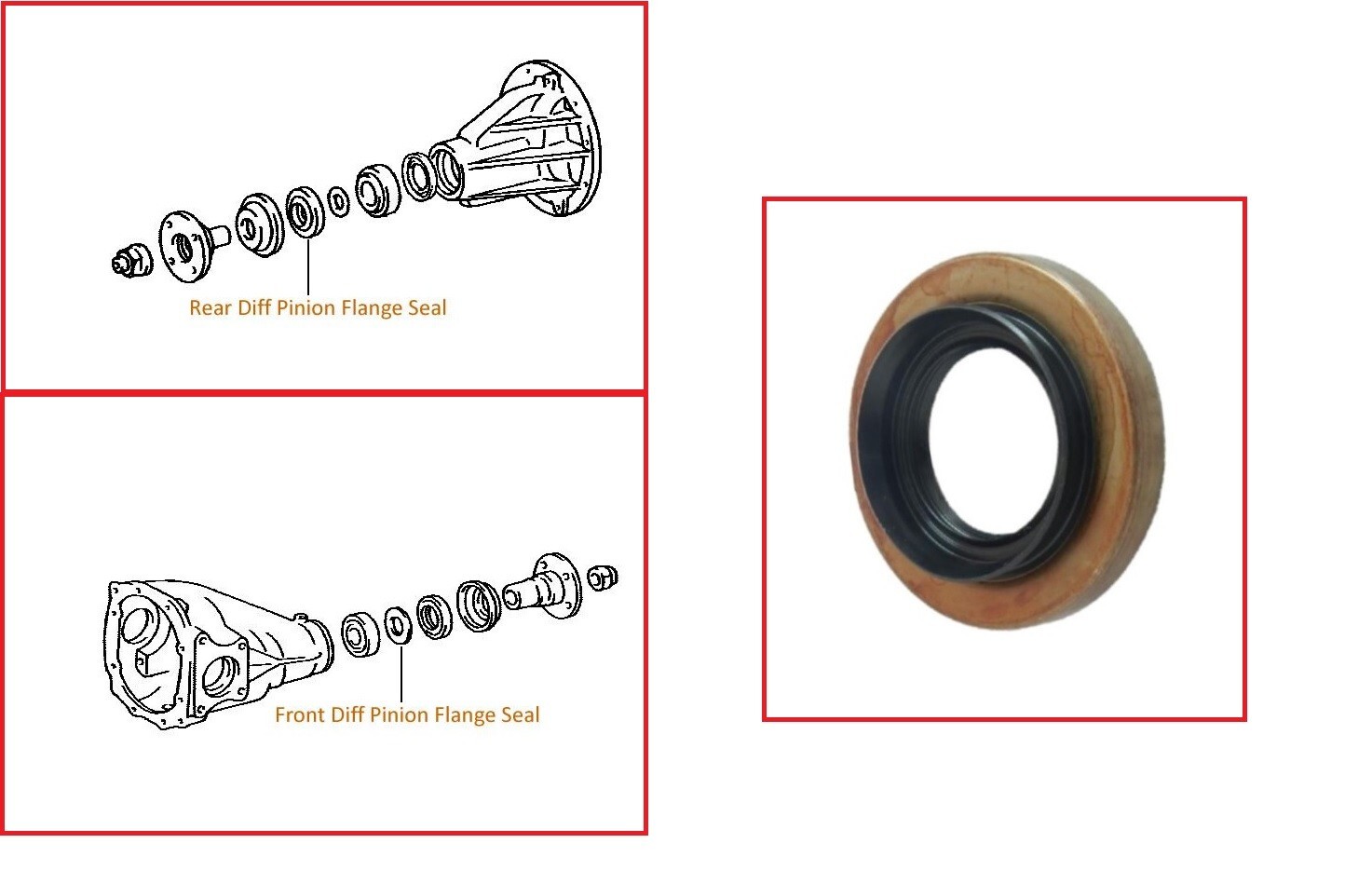 FRONT OR REAR DIFF PINION SEAL FOR TOYOTA HILUX PICK UP MK5 KDN165 2.5 ...