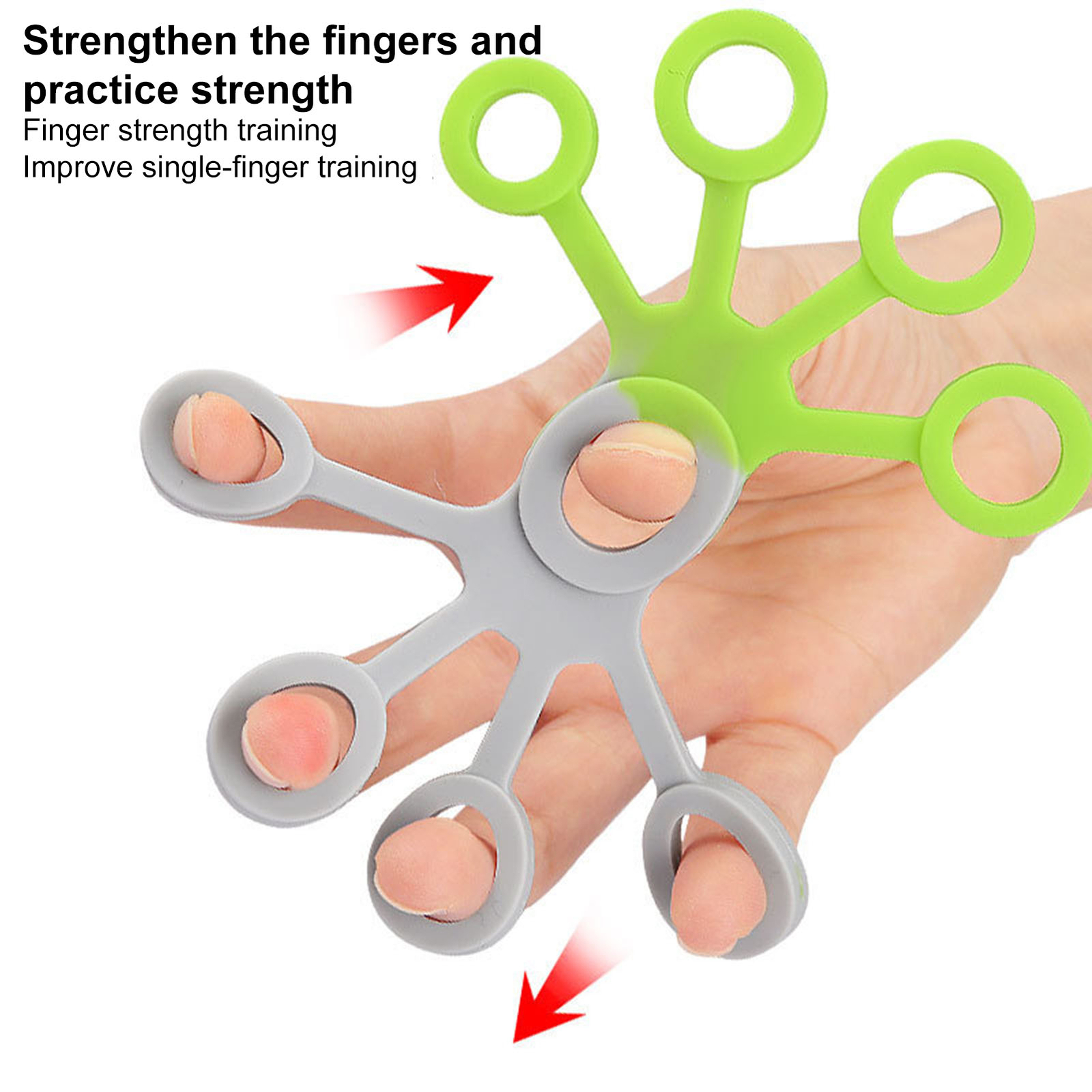 Silicone Hand Gripper Finger Expander Stretcher Reusable Therapy | eBay