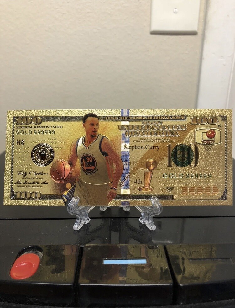 24k Gold Foil Plated Steph Curry Collectible Banknote | eBay