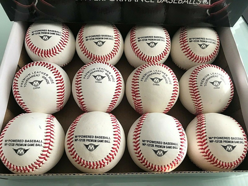 10 DOZ MPOWERED BASEBALL cosmetic Blem 1212B 15% wool wound FLAT SEAM ...