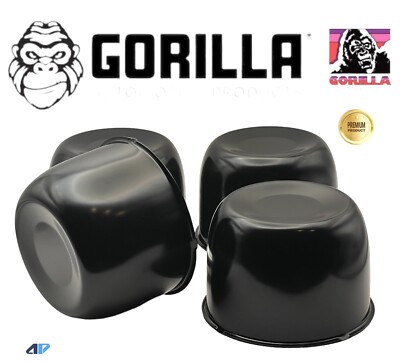 Set Of 4 Gorilla Black Push Thru Center Caps 4.25” OD Push-Thru Short 3 ...