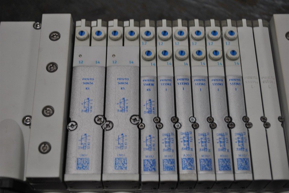 Festo Valve Block w/ (8) Valves 568656, 556838, 533343 | eBay