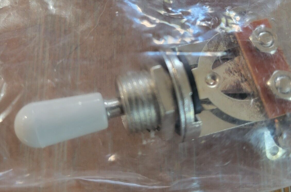 GuitarBoyZ LP Style 3 Way Toggle Switch Chrome with White Tip | eBay