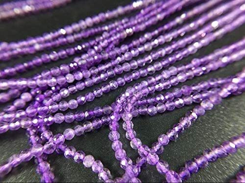 3to4mm Natural Amethyst Faceted rondelle semi Precious Gemstone 2 ...