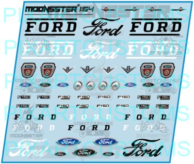 Ford F150 White Toner 1/64 Water Slide Decal Set Read Description | eBay