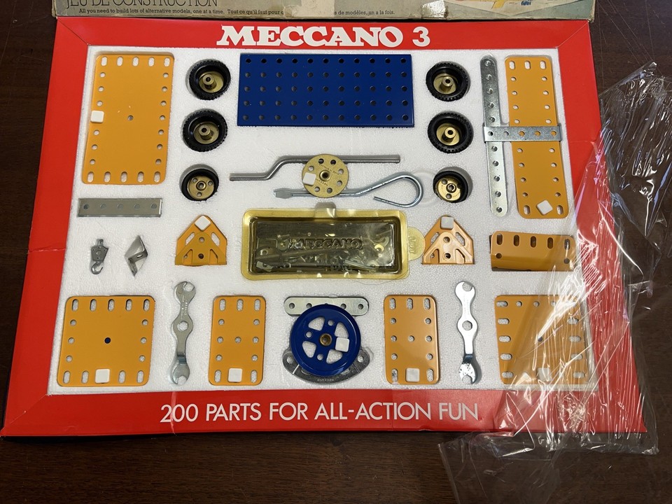 Vintage Meccano Set 3, from 1977, Unused Condition,100% Complete in ...