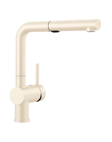 Blanco Linus 1.5-GPM Low Arc Pull-Out Kitchen Faucet Dual Spray Biscuit ...