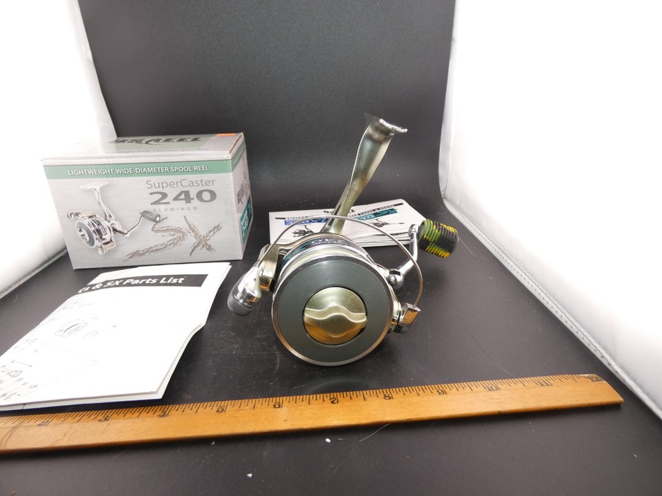 US REEL SUPERCASTER 240SX SPINNING FISHING REEL WITH INSTRUCTION PARTS ...