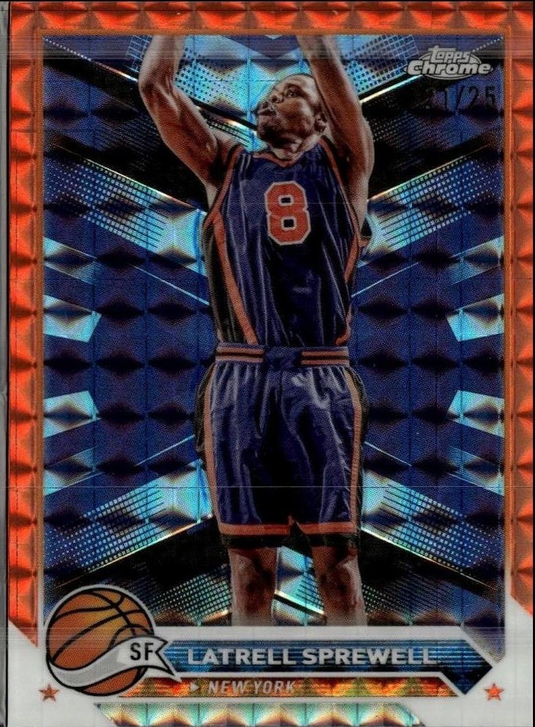 2023-24 Topps Chrome - Latrell Sprewell #40 Orange Refractor /25 for ...