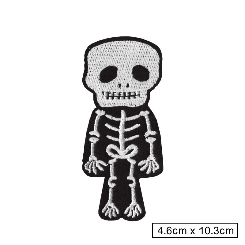 Black Punk Embroidery Sew On Iron On Patch Badge Fabric Applique Craft ...