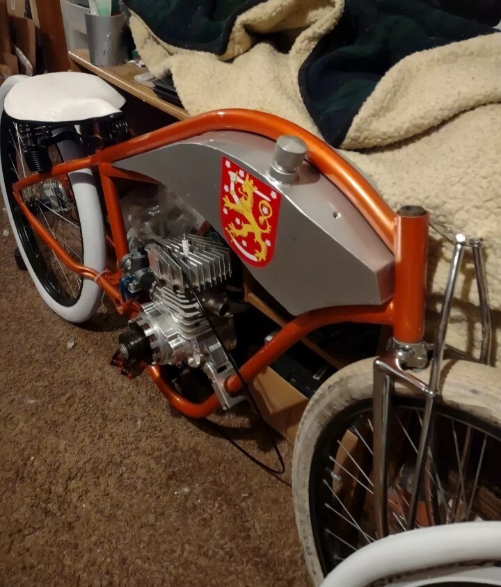 Custom CNC Heavy Duty Motorized Bike Kit Mount. 50cc/80cc Gas Bicycles ...