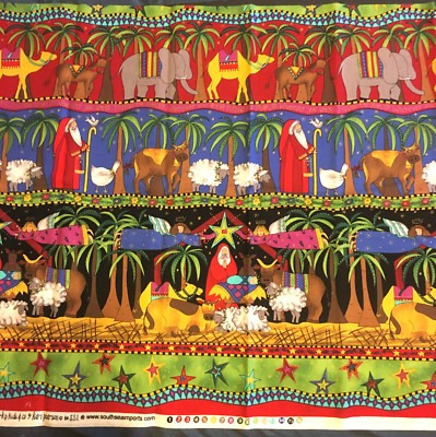 South Sea Imports Fabric: Holiday - Manger - 1 full yard - AV-1 EB542 ...