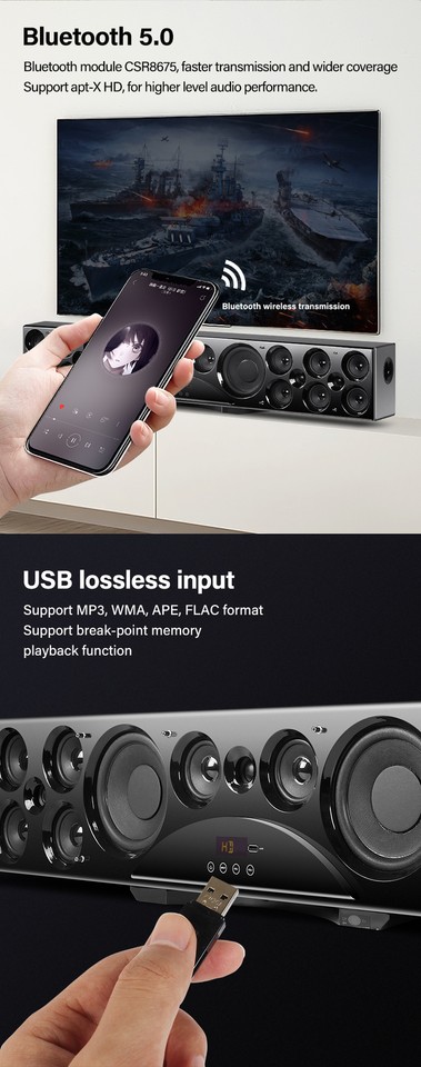 7.1 Active HD Sound Bar Home Theater System Hypersound with Digital IA-6130HD | eBay