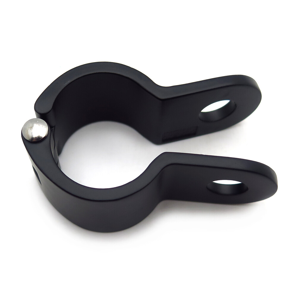 HTT 1 x Black 1.25" 1 1/4" Engine Guard Longhorn Footpeg Clamp ...