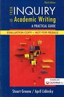 FROM INQUIRY TO ACADEMIC WRITING; A PRACTICAL GUIDE By Lidinsky Greene ...