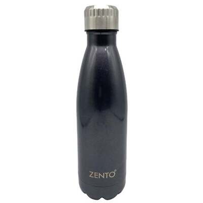 Zento Stainless Steel Water Bottle Metal Vacuum Insulated Flask Grey ...